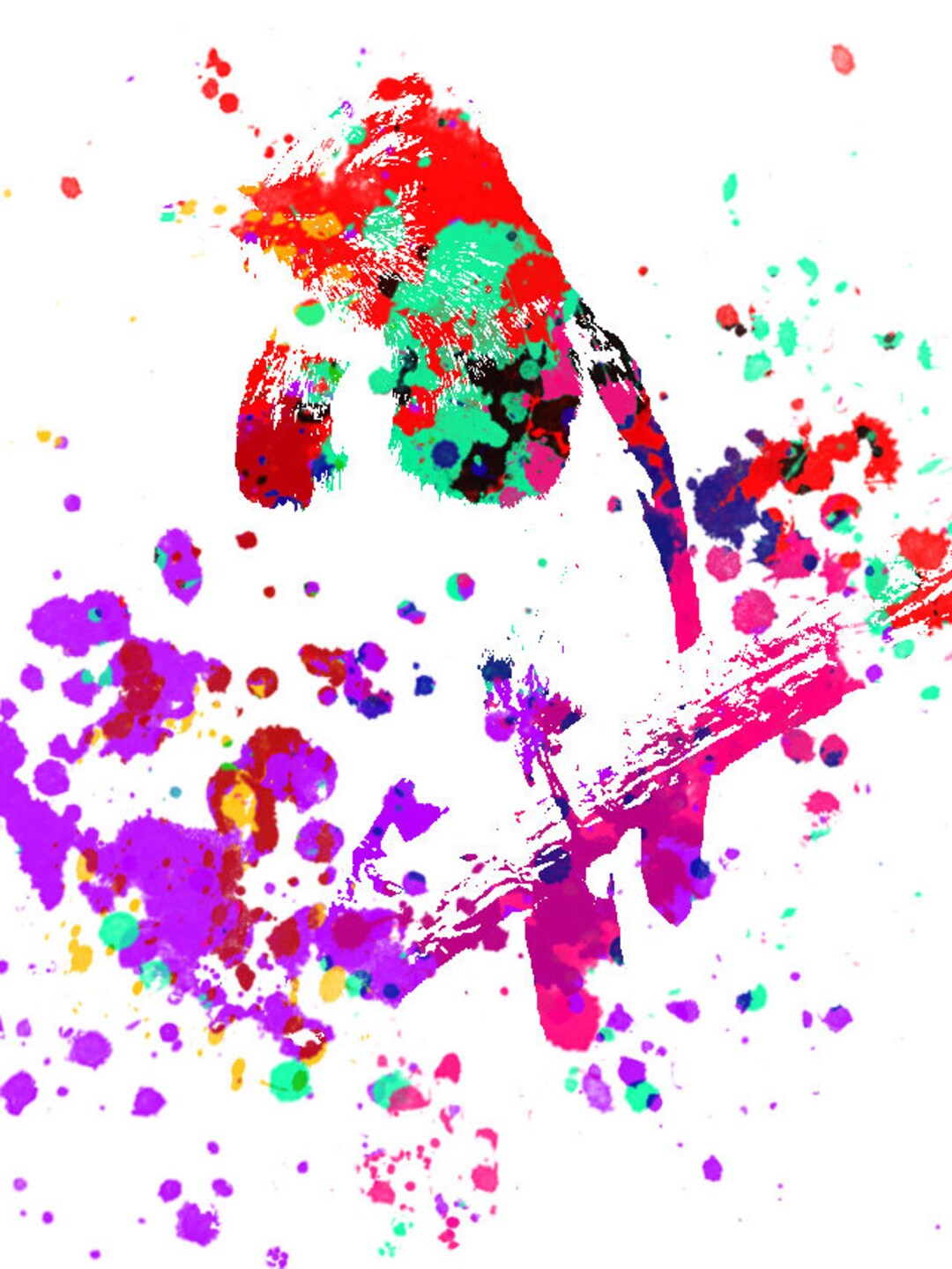 Splatter Bird Painting, Wildlife, Digital Painting, Digital Art ...