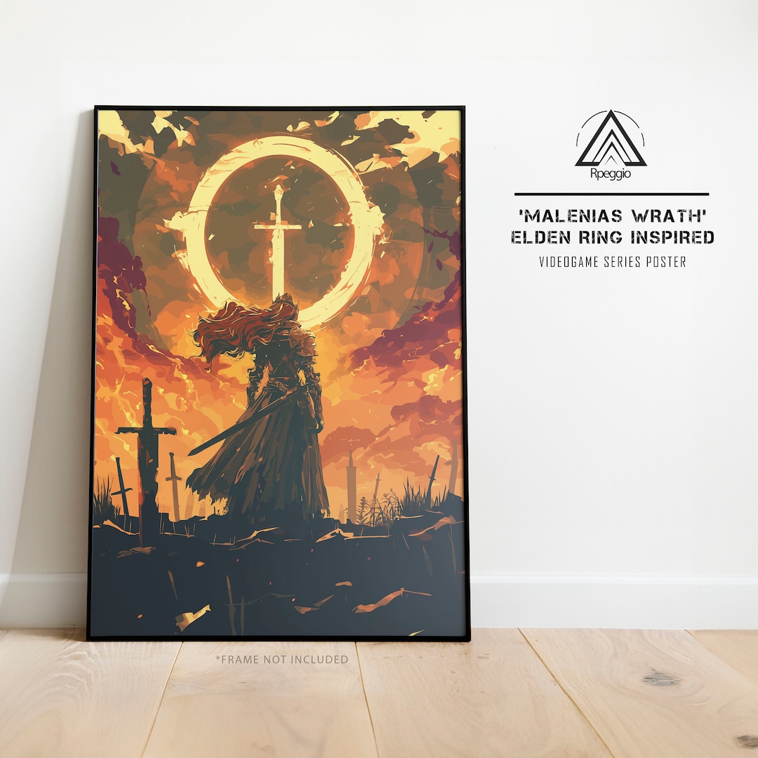 Elden Ring Poster, Minimalist Wall Art, Malenia Fight, Home Decor, Wall ...