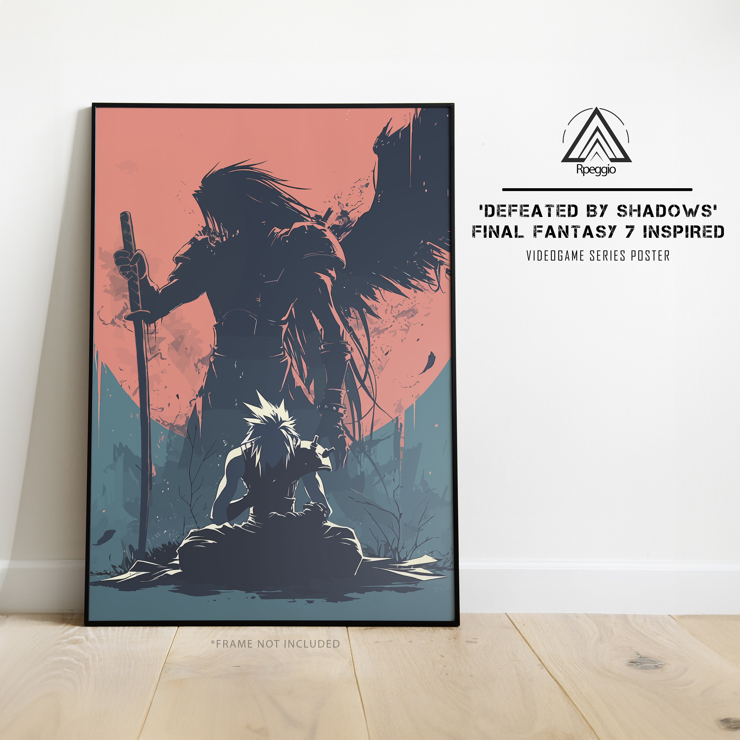 Final Fantasy 7 Poster Wall Art Print, Cloud, Sephiroth, FF7, Final ...