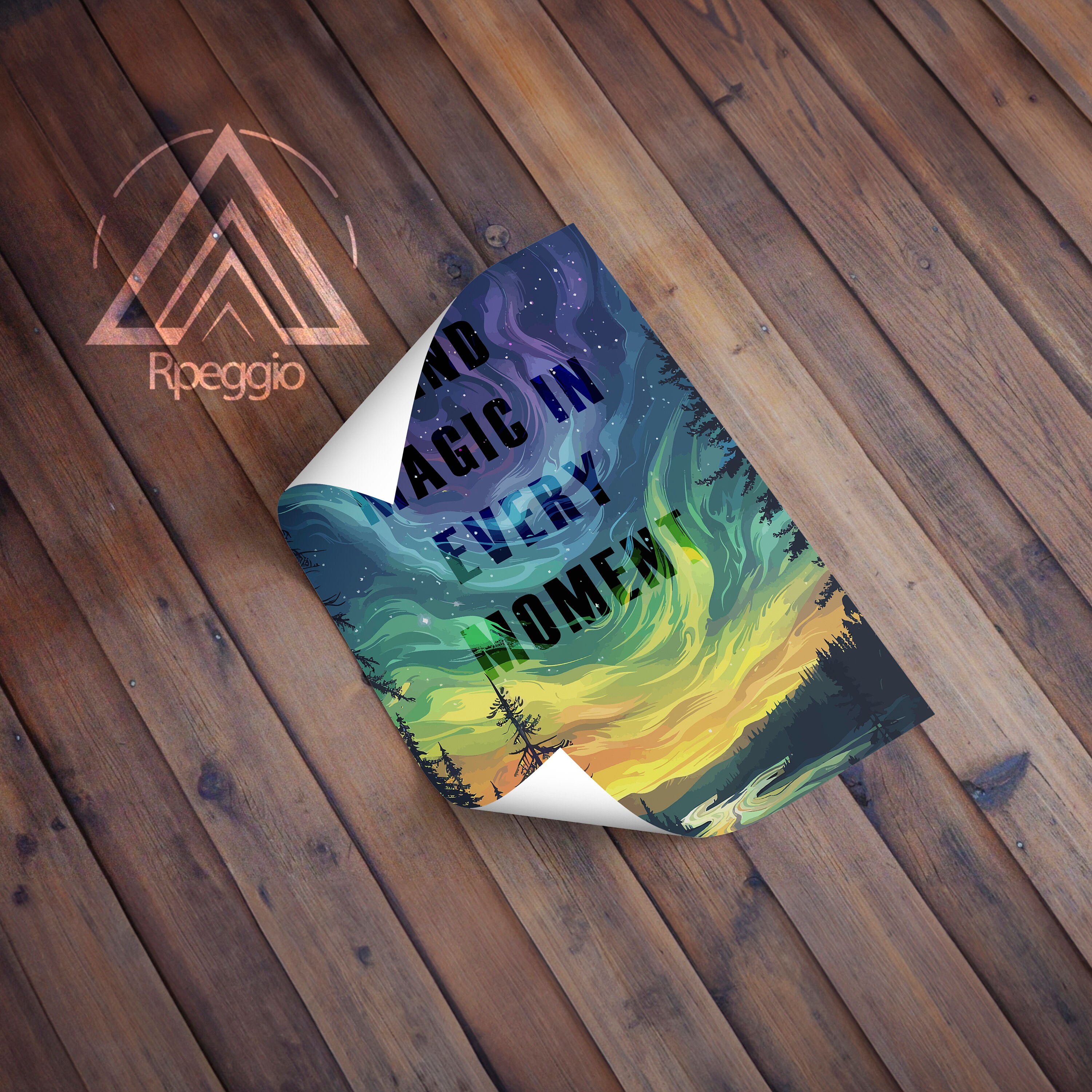 Northern Lights Poster, Aurora Borealis Wall Art, Inspirational Quote ...