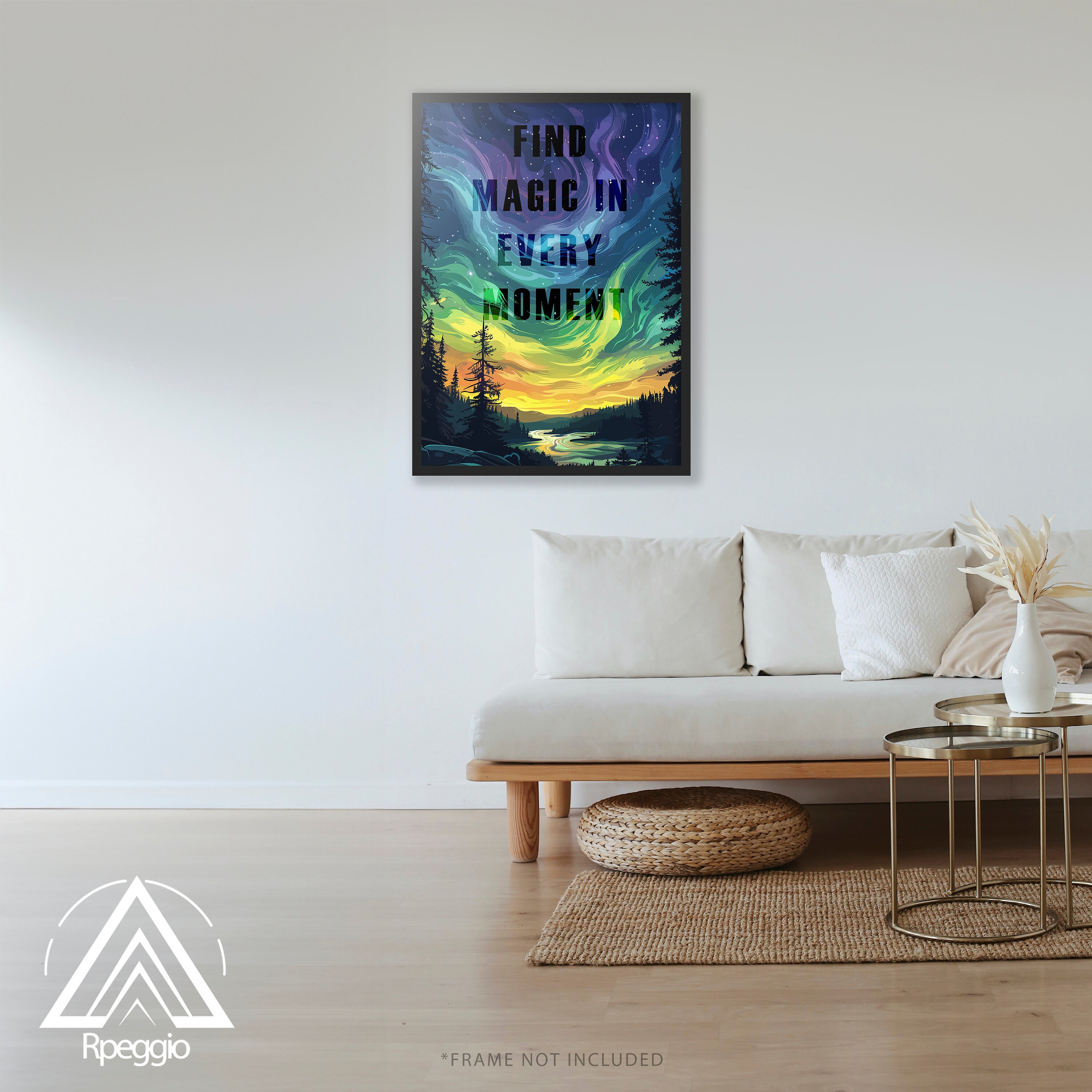 Northern Lights Poster, Aurora Borealis Wall Art, Inspirational Quote ...