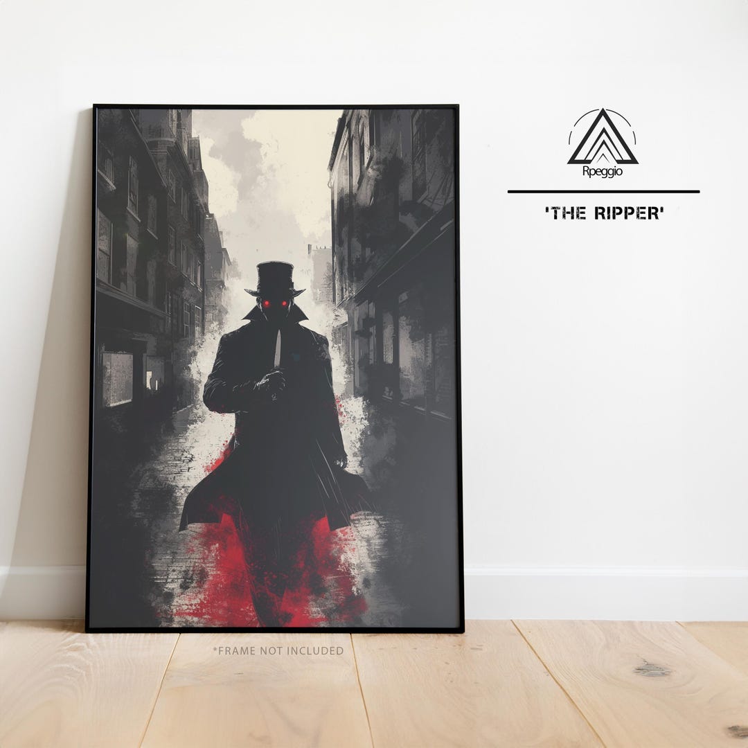 Jack the Ripper Wall Art, the Ripper Poster, Red-eyed Terror, Dark ...