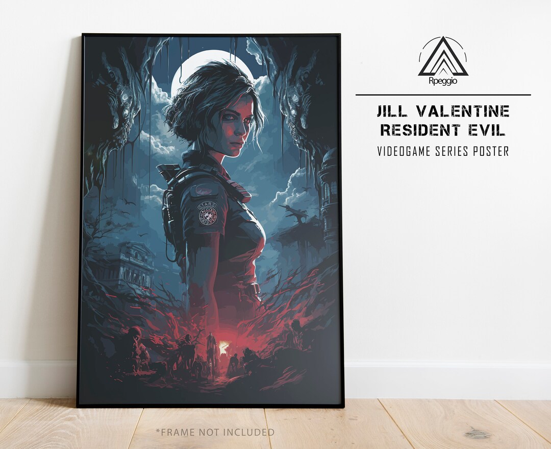 Resident Evil Poster Wall Decor Fan Art Prints Video Game Jill - Etsy