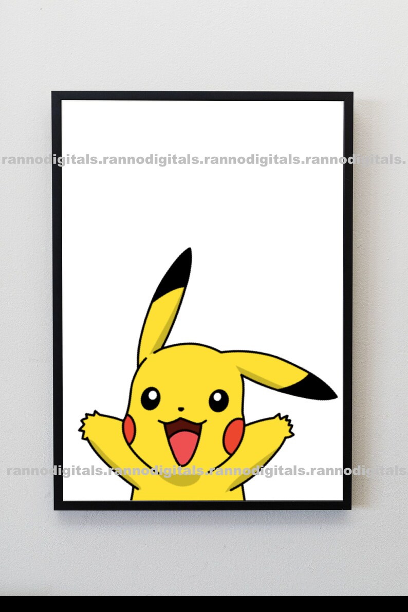 A4 or A3 Pokemon Printable Wall Art, Initial Bedroom Wall Art ...