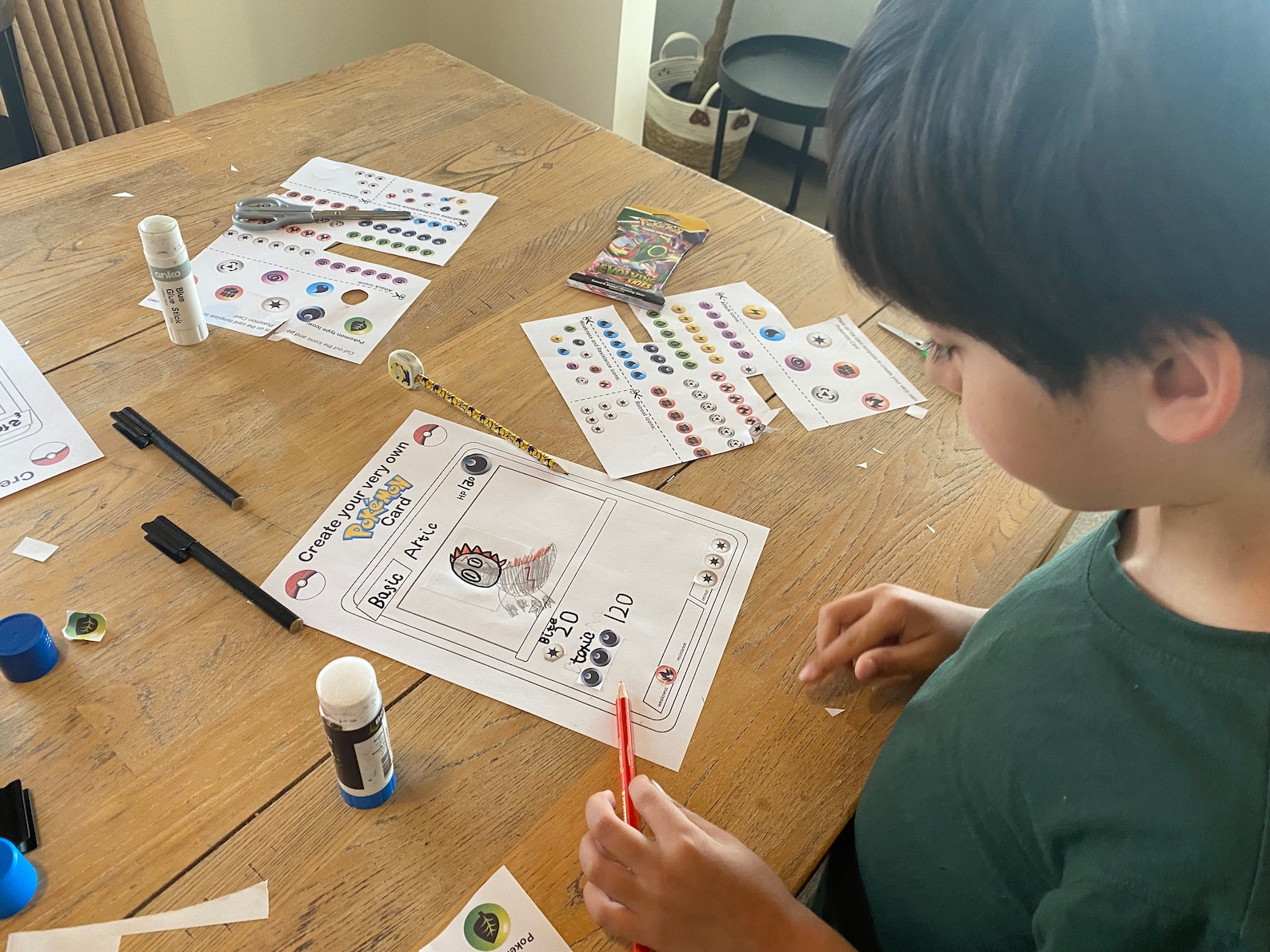 Pokemon Party Game Activity Craft Home School Exercise Custom Pokemon ...