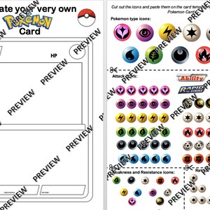 Pokemon Party Game Activity Craft Home School Exercise Custom Pokemon ...
