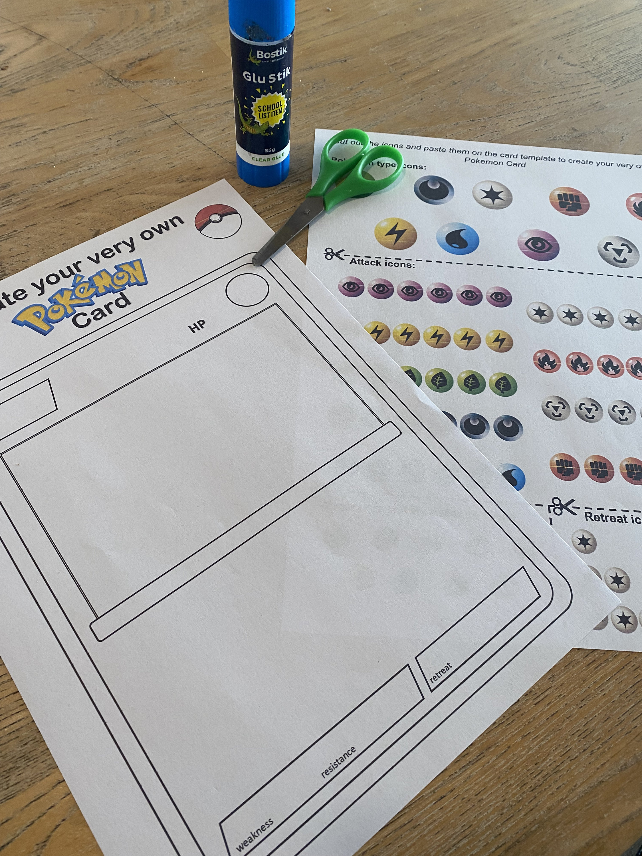 Pokemon Party Game Activity Craft Home School Exercise Custom Pokemon ...