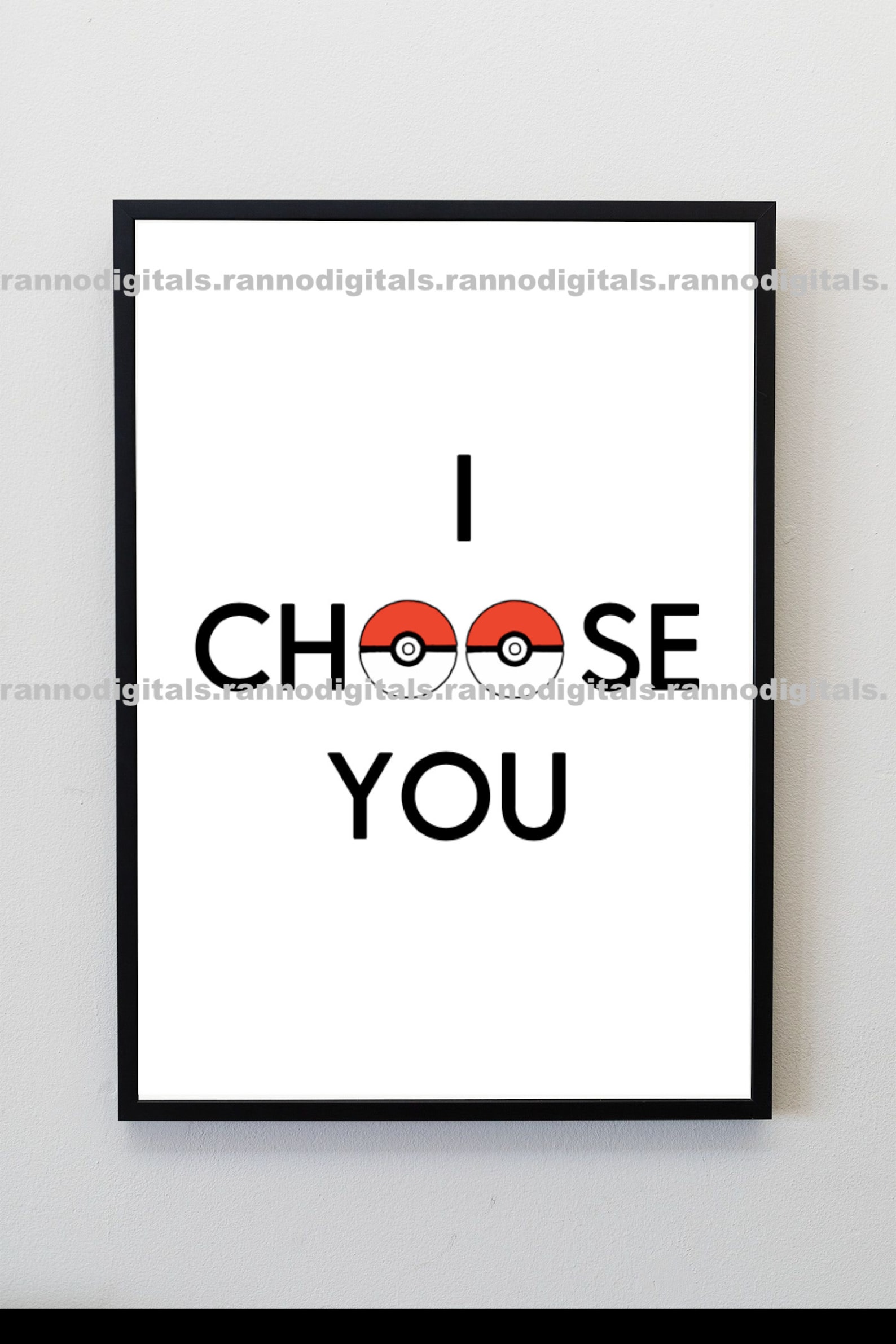 A4 or A3 Pokemon Printable Wall Art, Initial Bedroom Wall Art ...