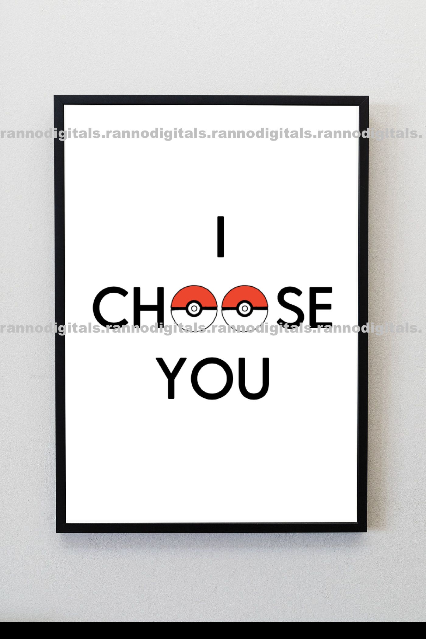 A4 or A3 Pokemon Printable Wall Art, Initial Bedroom Wall Art ...