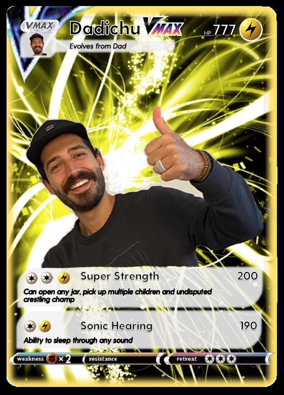 Custom VMAX Pokemon Card for Your Pet or Dad or Anyone - Etsy