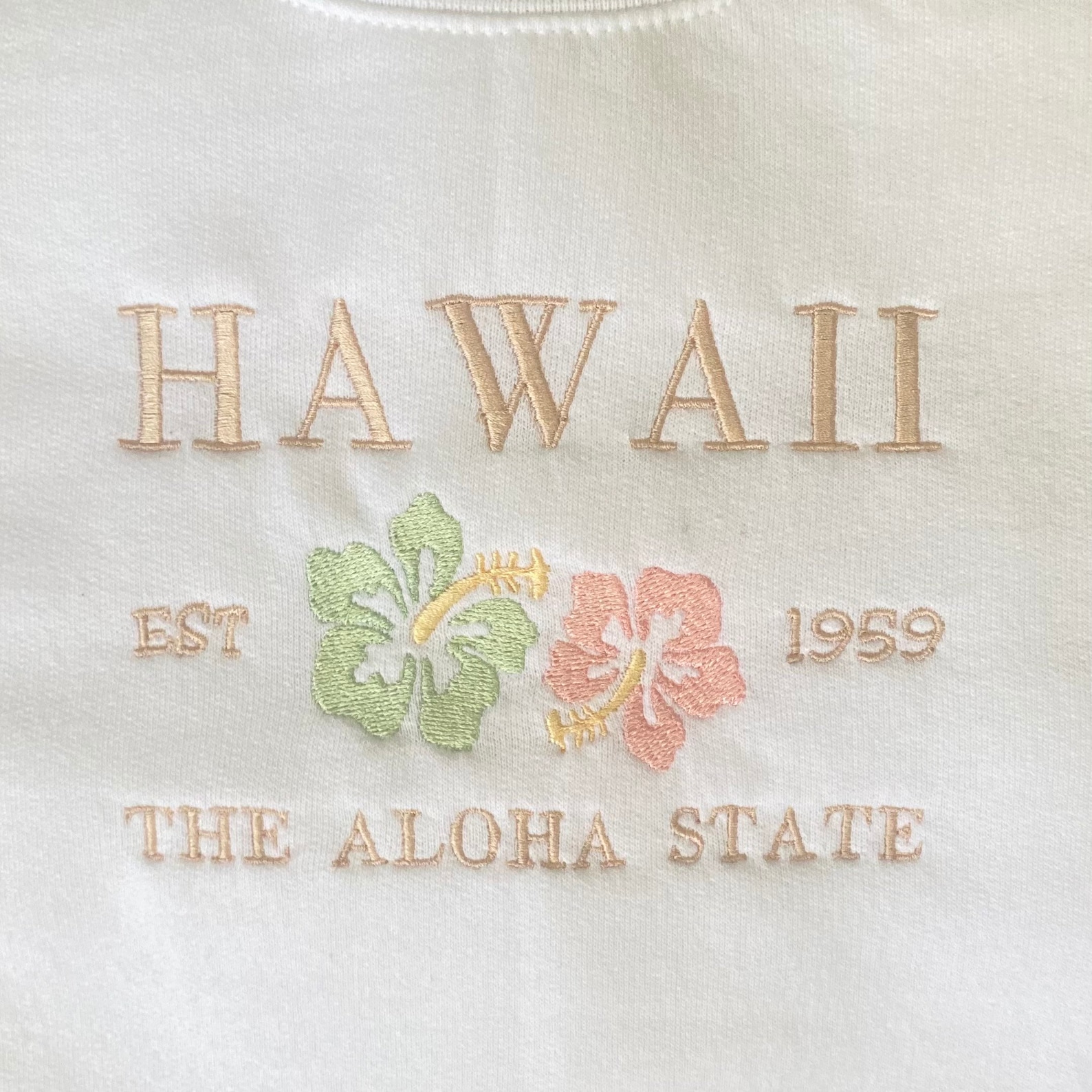 Hawaii Embroidered Crewneck; Aloha State Sweatshirt; Hawaii; Aloha ...