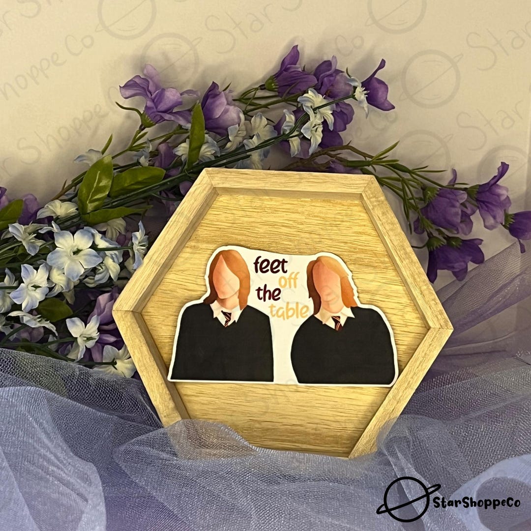 Fred and George Weasley "feet off the Table" Sticker - Etsy