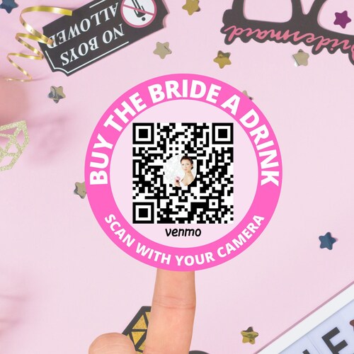 Bachelorette Party Venmo Stickers Cash App Bachelorette Qr - Etsy