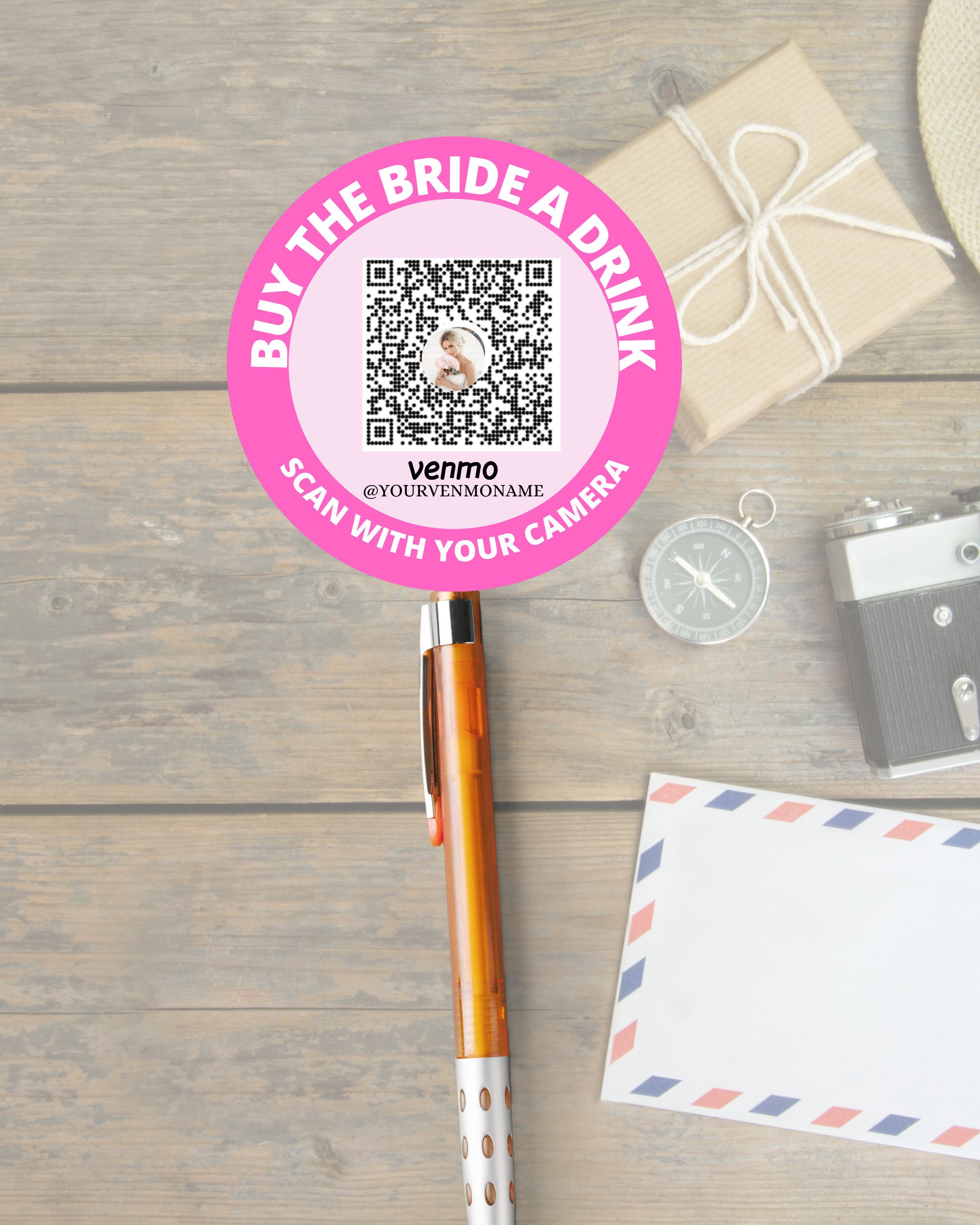 Bachelorette Party Venmo Stickers Cash App Bachelorette QR Code ...
