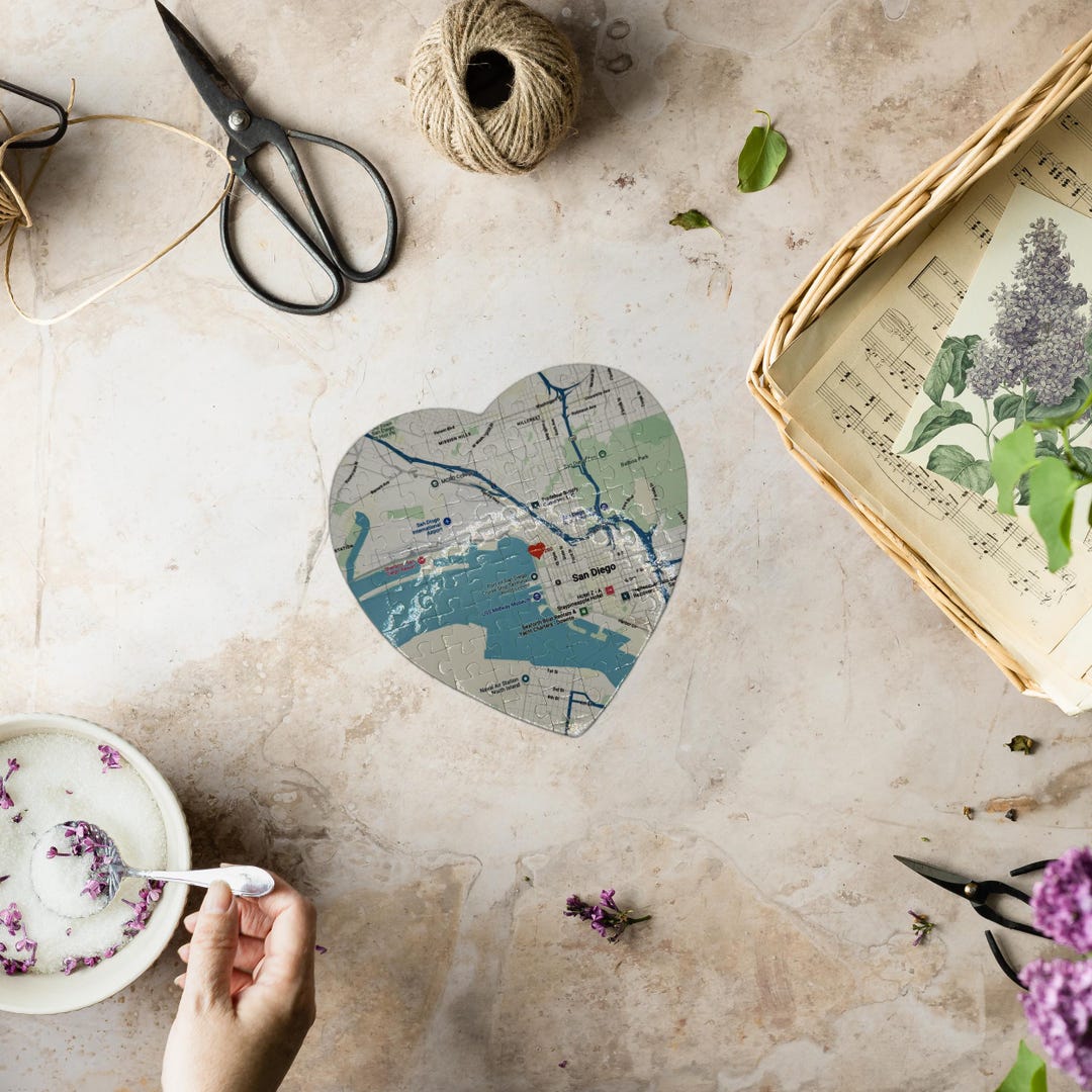 Custom Wedding Map Puzzle, Personalized Location Puzzle, Unique Wedding ...