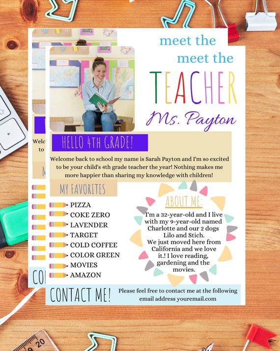Meet the Teacher Template Editable Template in Canvaback to - Etsy