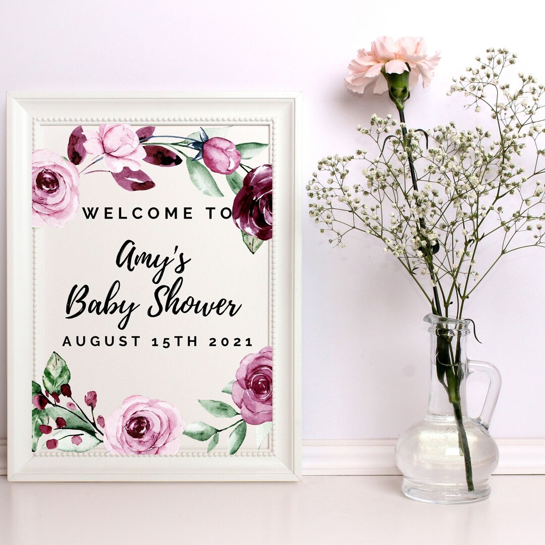 Baby Shower Sign, Editable Baby Shower Sign, DIY Baby Shower Decor ...