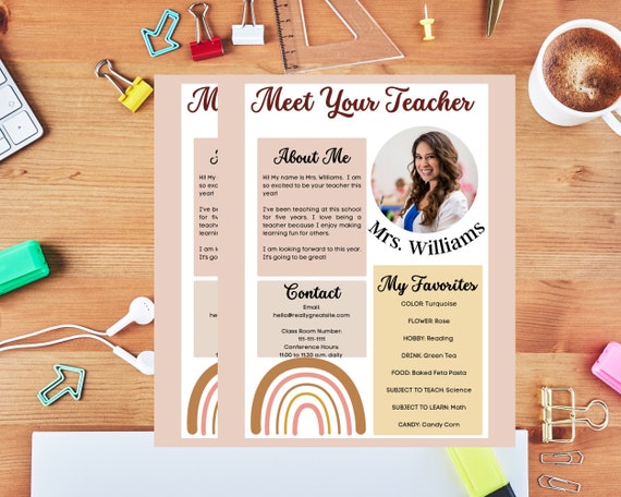 Retro Classroom Decor Meet the Teacher Templates Back to - Etsy