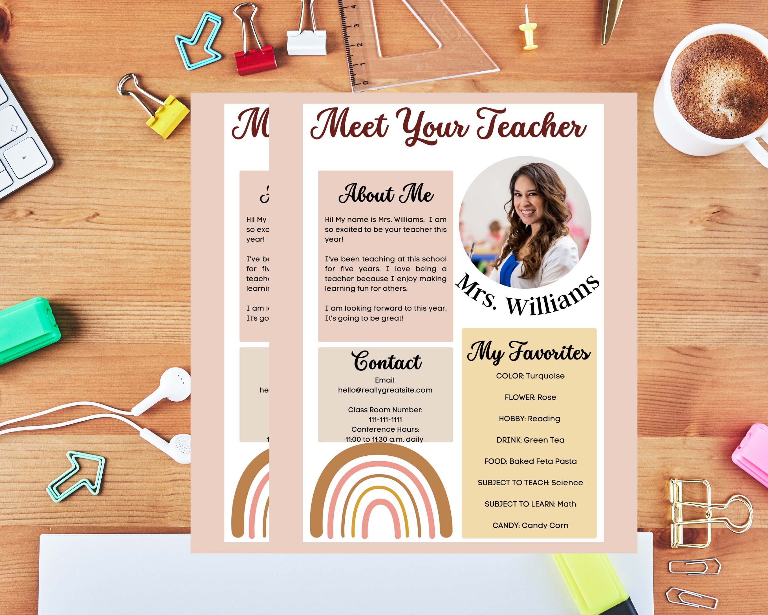 Retro Classroom Decor Meet the Teacher Templates Back to School ...