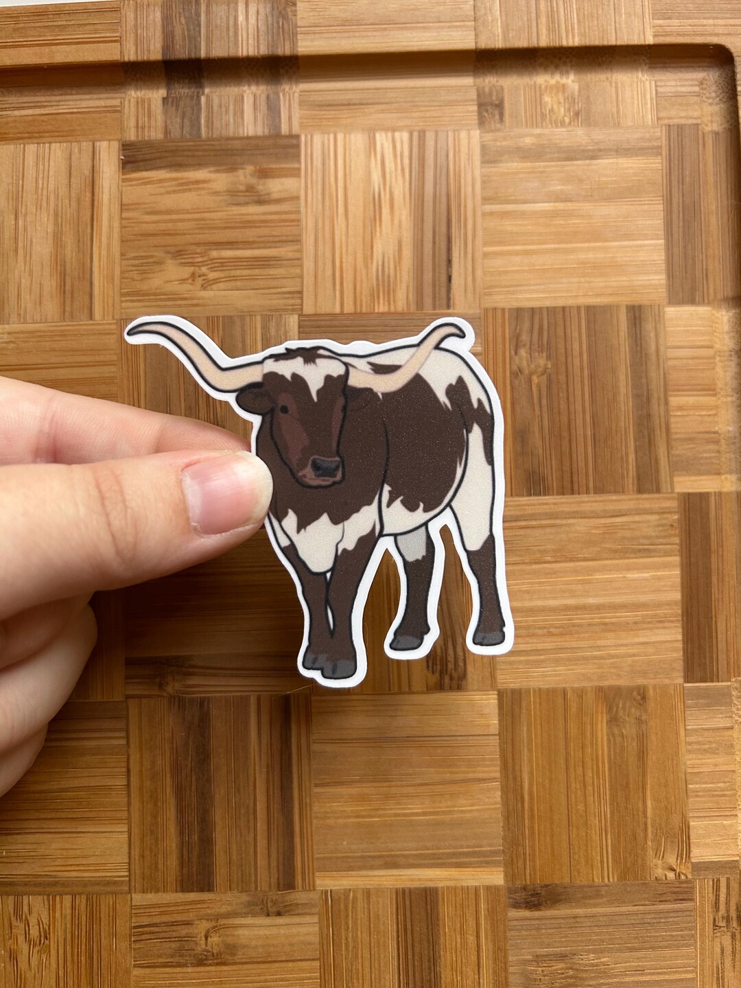 Longhorn Sticker | Cow Sticker | Texas Longhorn | Bull Sticker | Cattle ...
