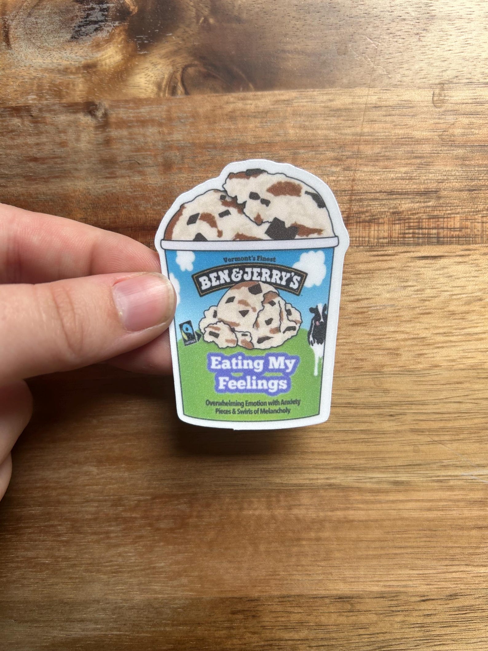 Ice Cream Sticker | Ben & Jerrys Sticker | Food Sticker | Cookie Dough ...