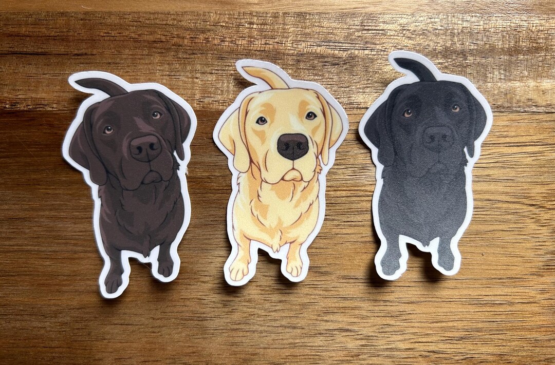 Labrador Sticker | Chocolate Lab | Black Lab | Yellow Lab | Gift for ...