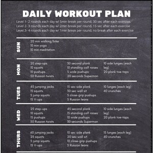 Combo Package Daily Planner Daily Workout 1 & 2 and Ab - Etsy