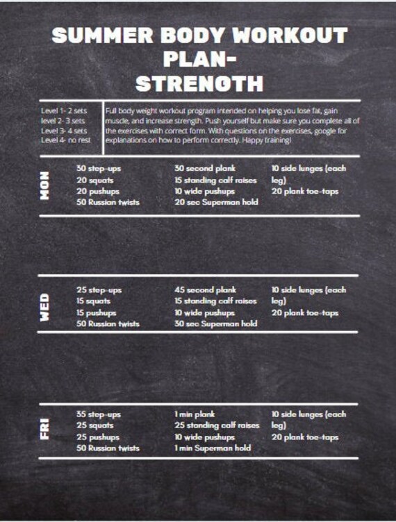 Beach Body Workout Plan