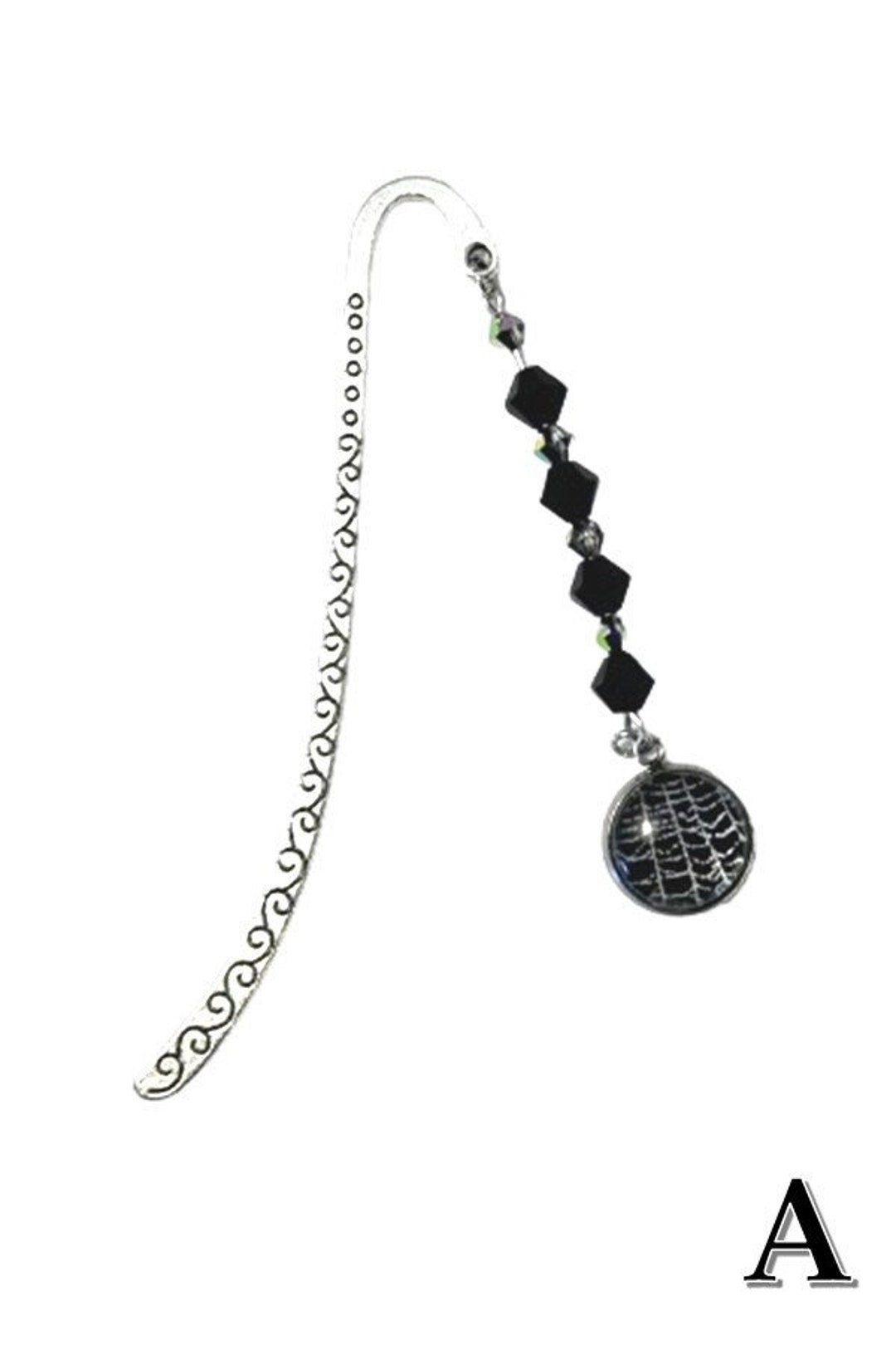 Preserved Spider Web Beaded Embossed Hairpin Hook Bookmark - Etsy