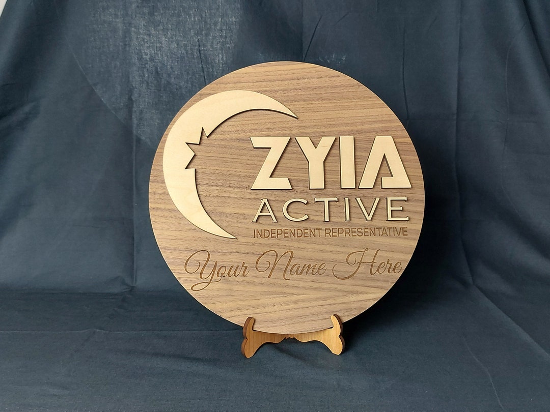 PERSONALIZED ZYIA ACTIVE Round Sign Logo for Independent Representative ...