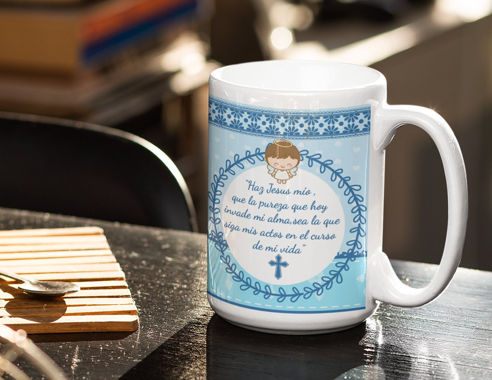 Baptism Personalized Mugs Boy Mug 15 Oz, Spanish Baptism Mug ...