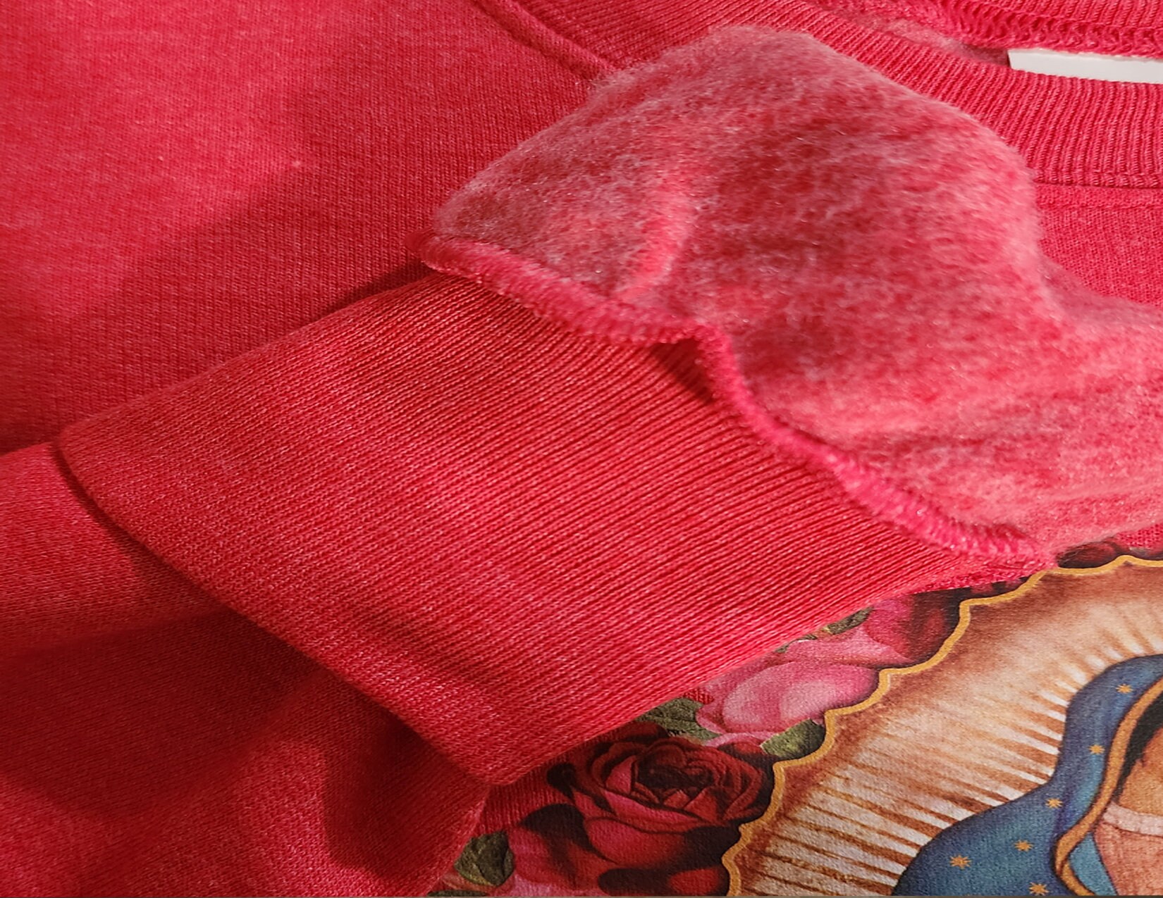 Virgen De Guadalupe Sweatshirt for Her, Red Heather Woman Sweatshirt - Etsy