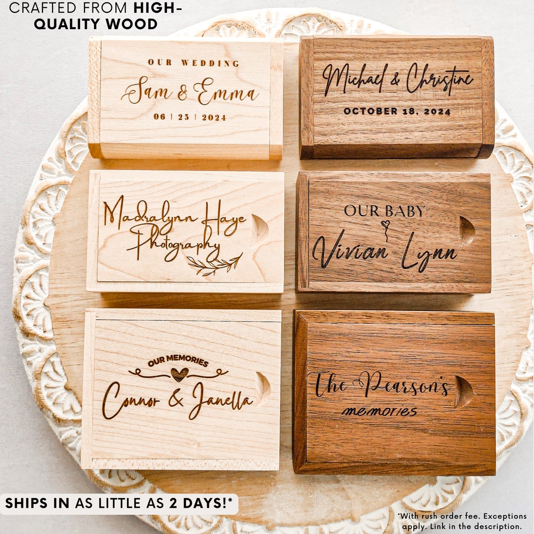 Custom USB Memory Box, Wedding USB Box Photography Flash Drive Gift Box ...