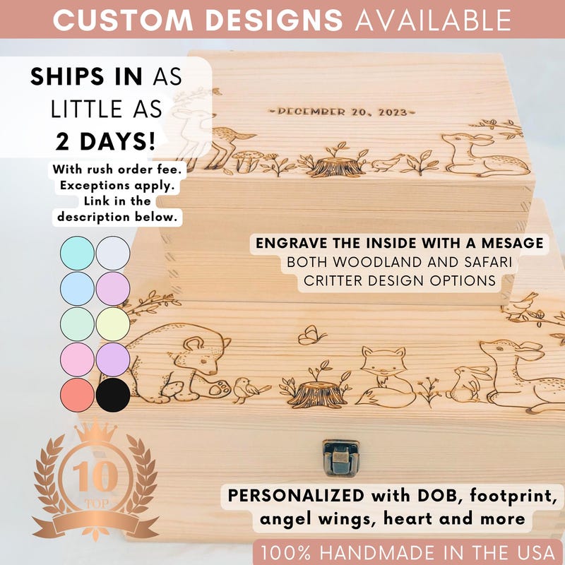 Birth Details Box for Boy - Etsy