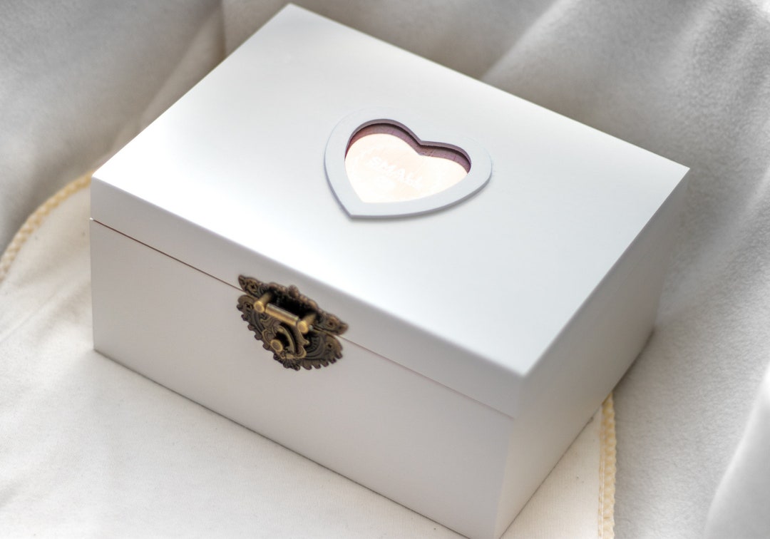 White Keepsake Box, Christening Box, Mothers Day Gift, Baptism Keepsake ...