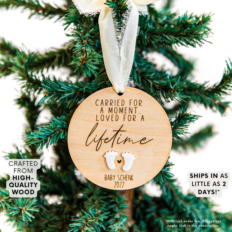 Personalized Miscarriage Christmas Ornament - Baby Loss Memorial ...