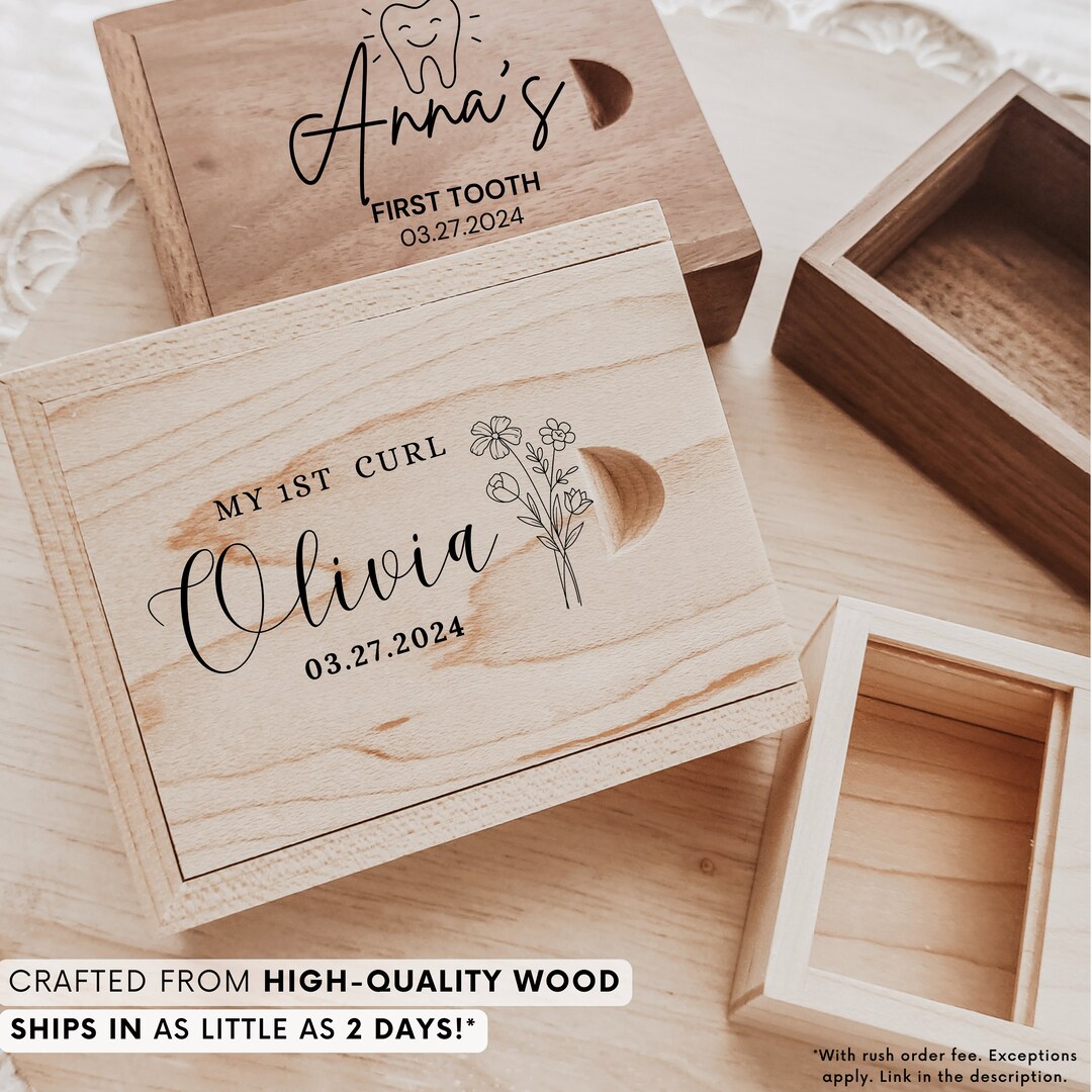 Baby Hair Keepsake, Baby First Haircut Box, First Hair Keepsake, Baby ...