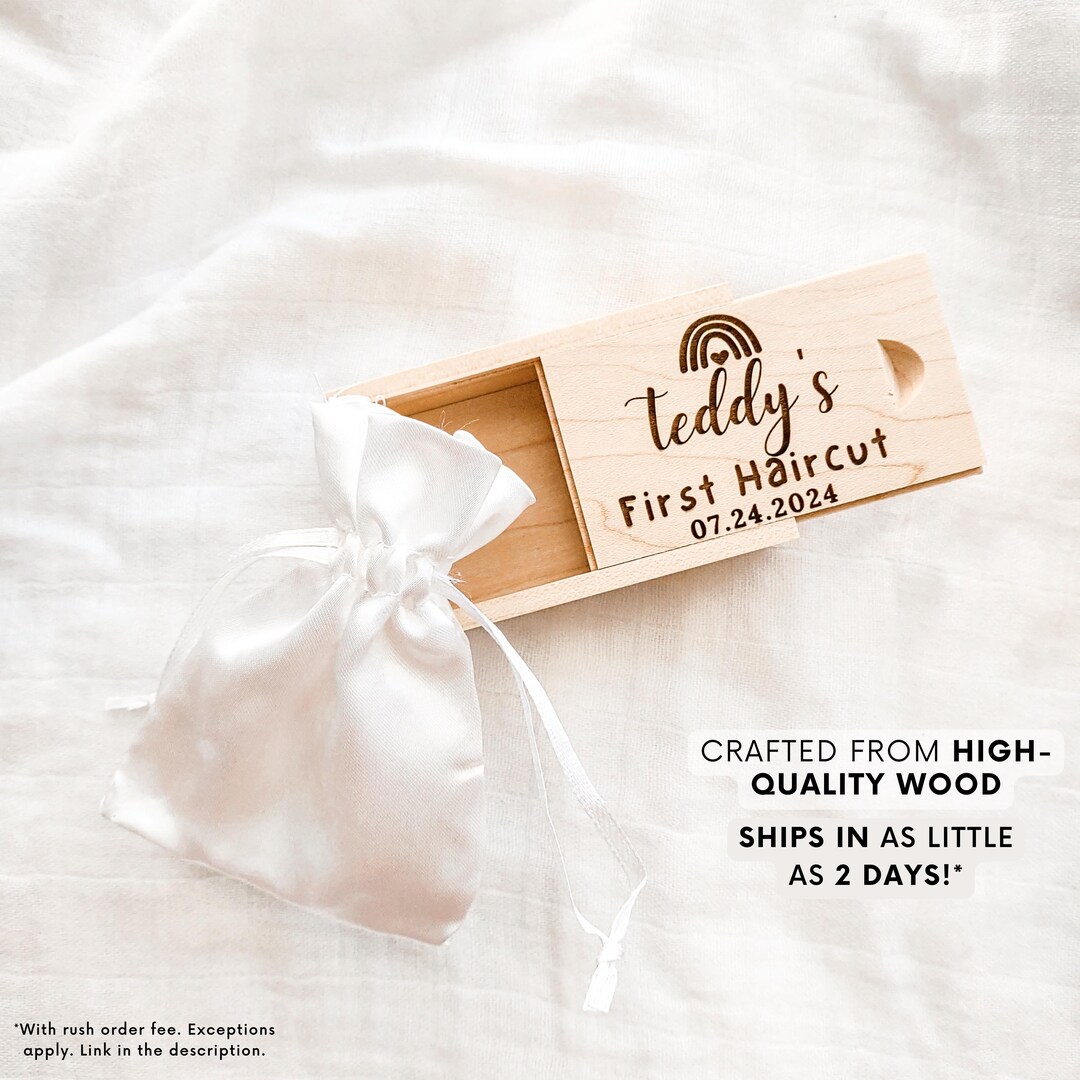 Baby Hair Keepsake, Baby First Haircut Box, First Hair Keepsake, Baby ...