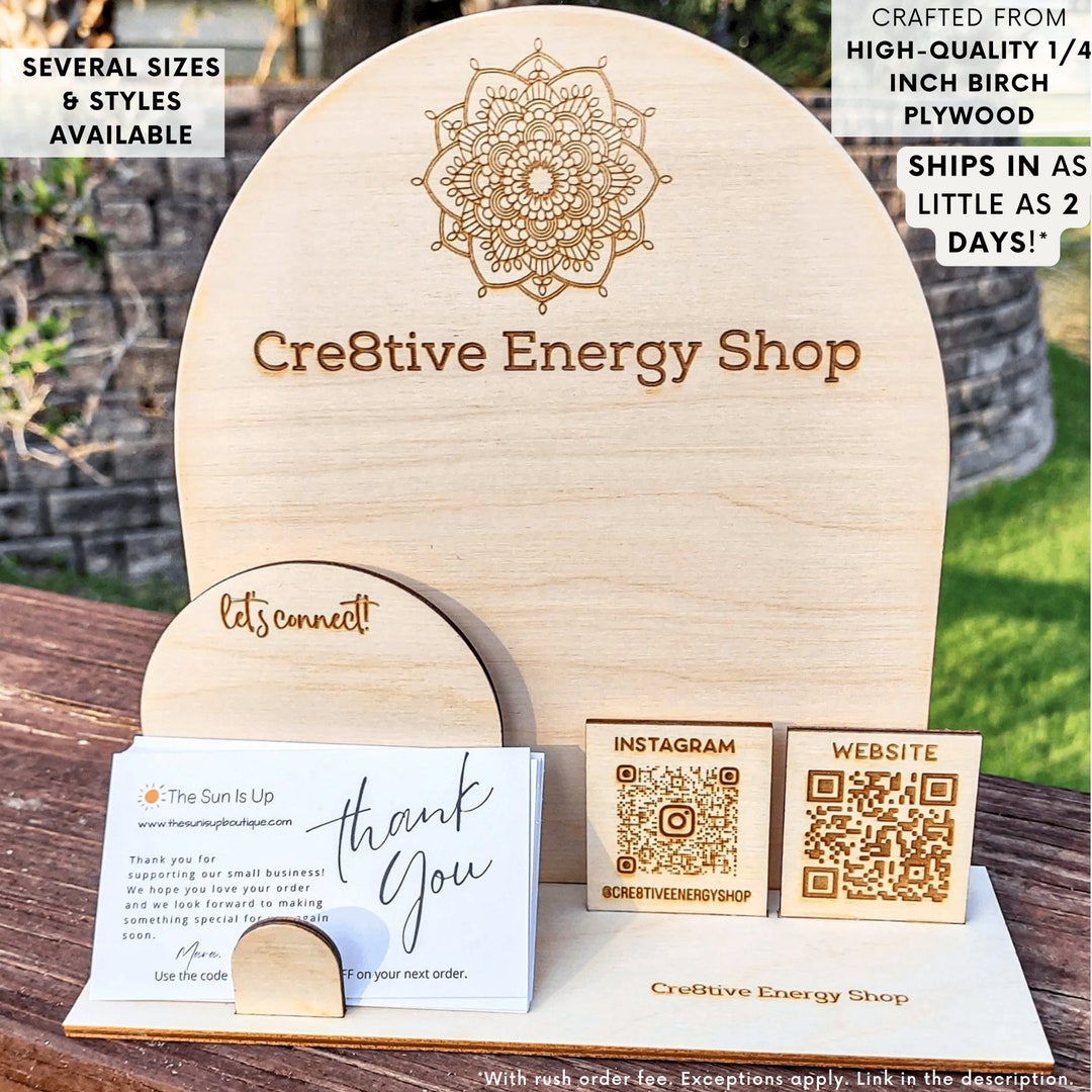 Personalized Business Table Sign, Craft Trade Show Display, Business ...