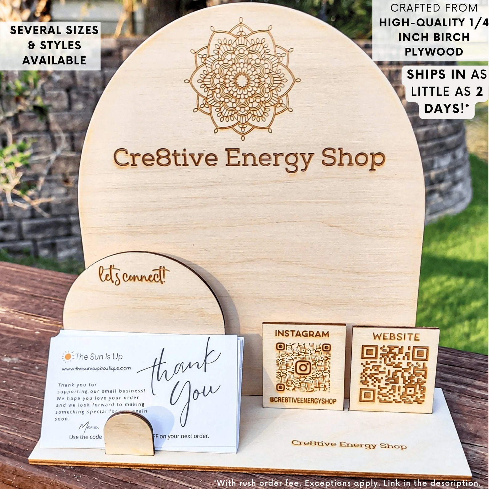 Personalized Business Table Sign, Craft Trade Show Display, Business ...