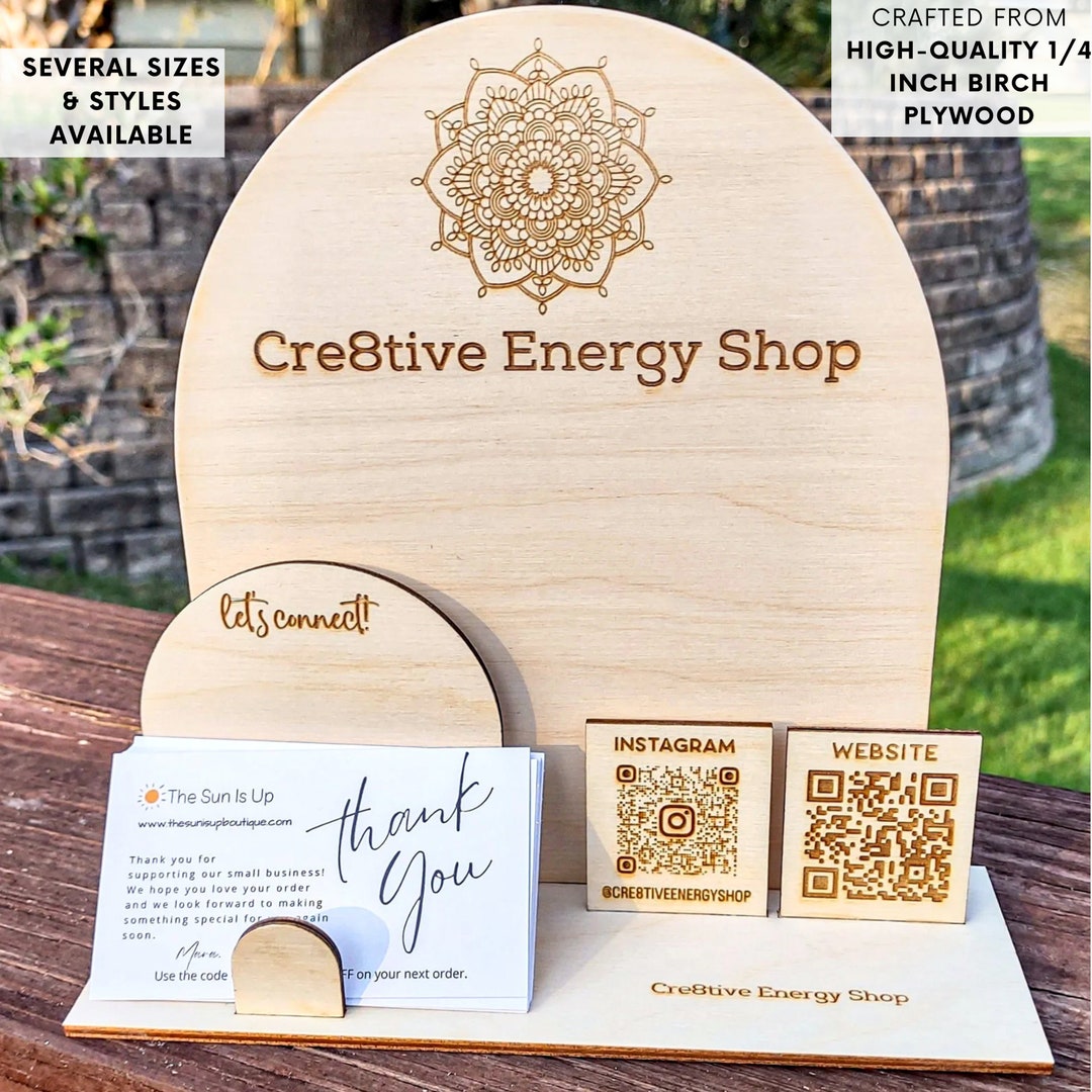 Personalized Business Table Sign, Craft Trade Show Display, Business ...