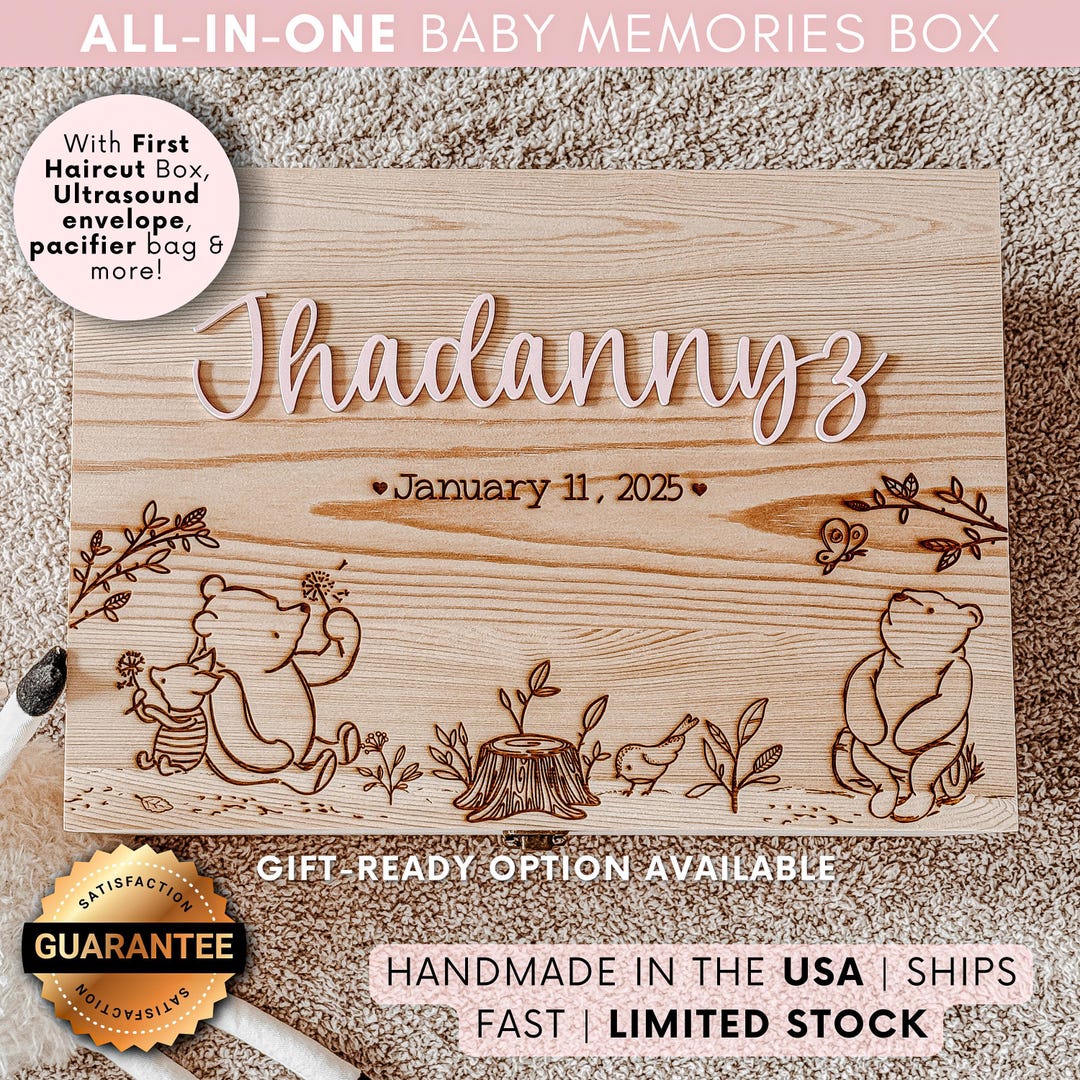 Winnie-the-pooh Memory Box - Heirloom Baby Keepsake Box -personalized ...
