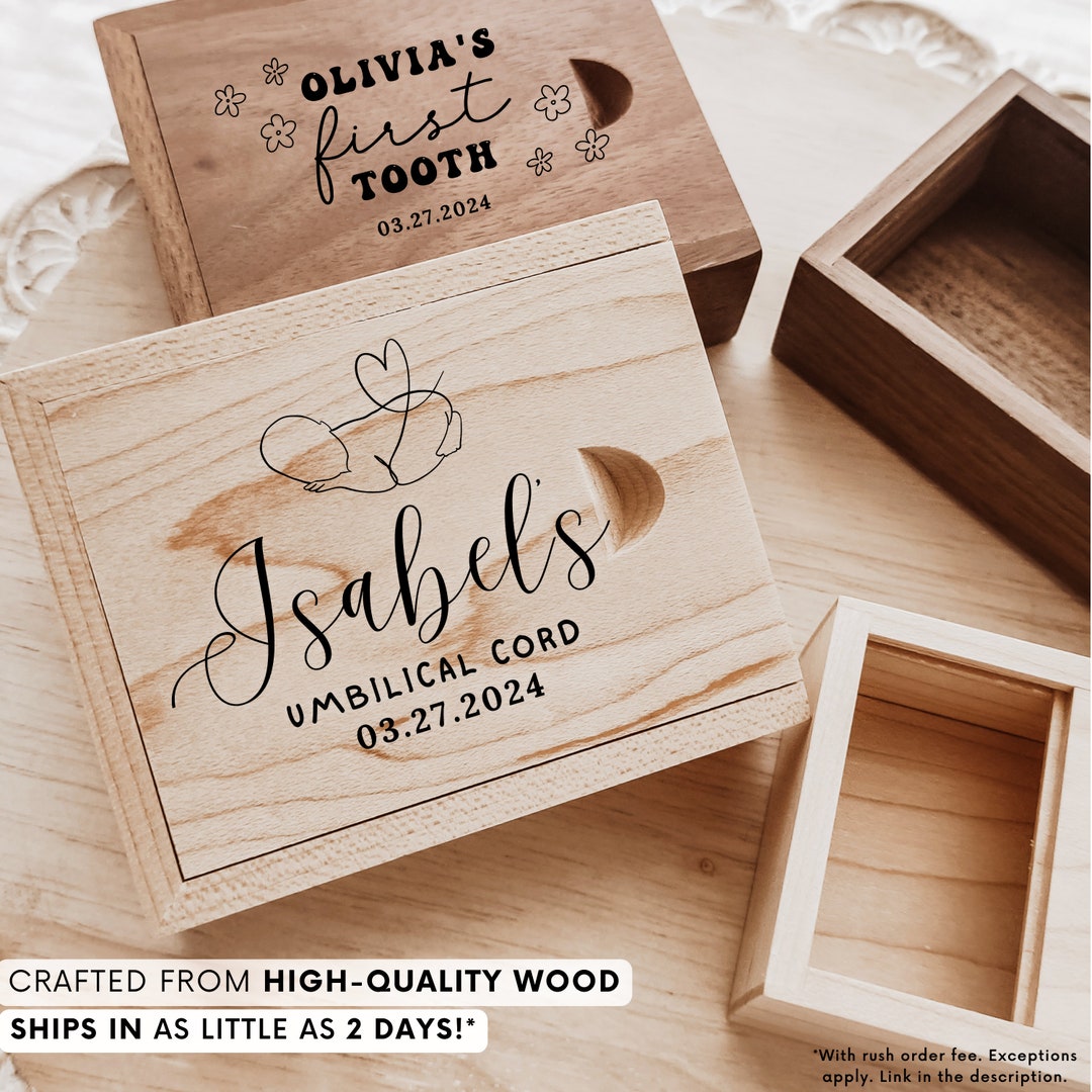 Personalized Umbilical Cord Keepsake, Custom Umbilical Cord Box,baby ...