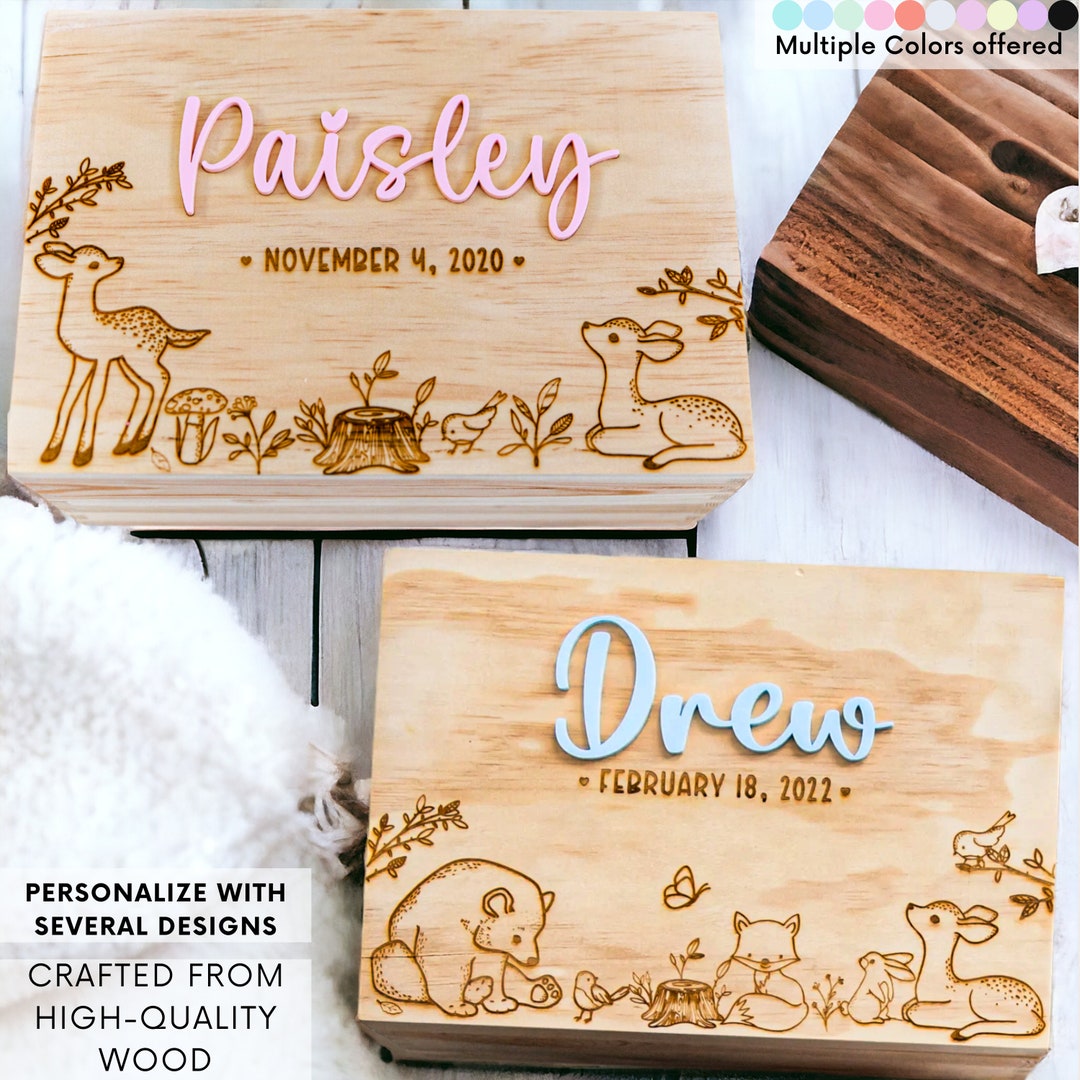 Baby Keepsake Box Baby Memory Box, Personalized Baby Box,baby Shower ...