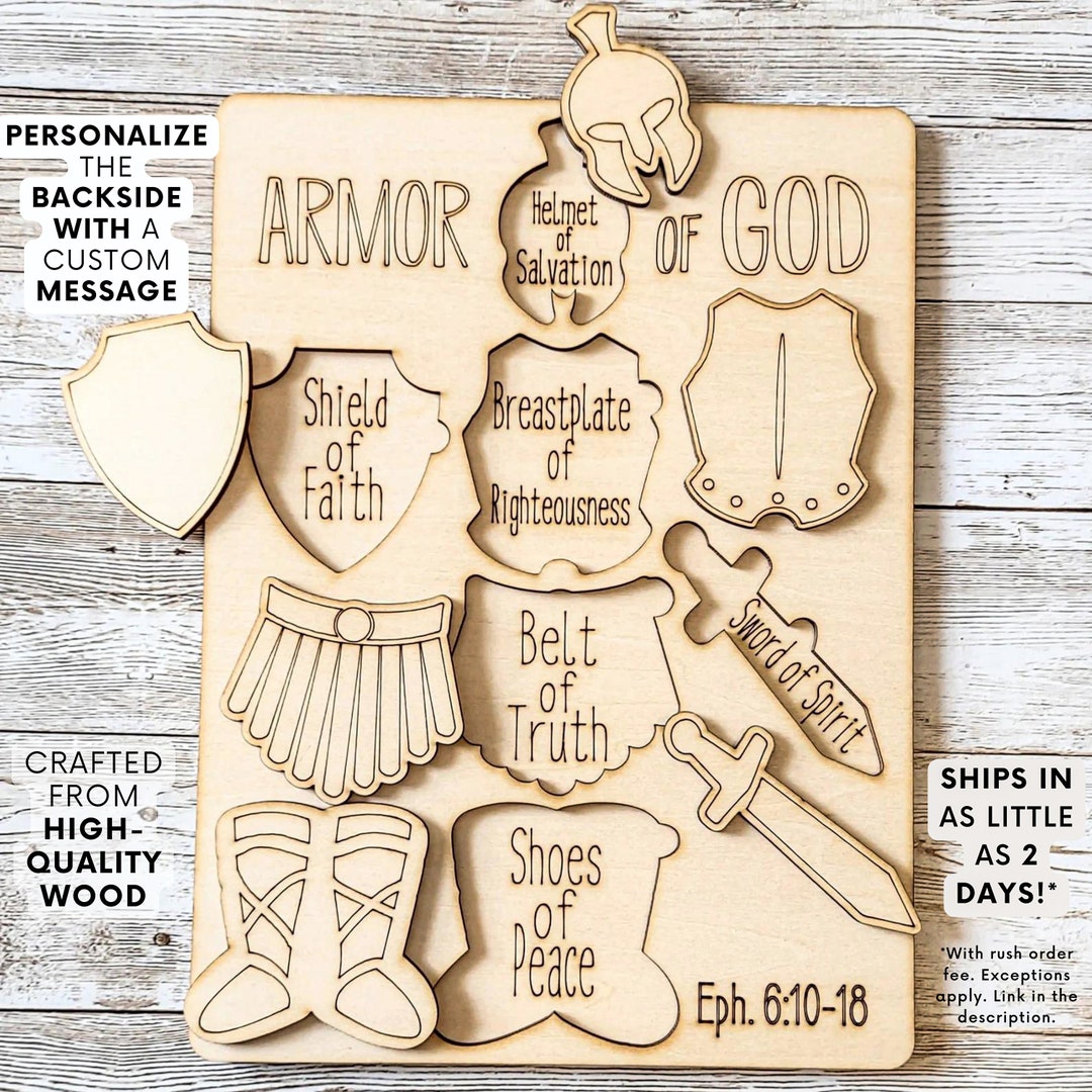Armor of God Puzzle, Bible Lesson for Kid, Christian Toys Kids Activity ...