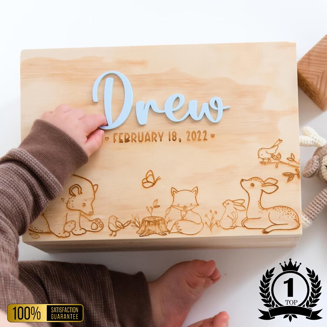 Baby Keepsake Box Baby Memory Box, Personalized Baby Box,baby Shower ...