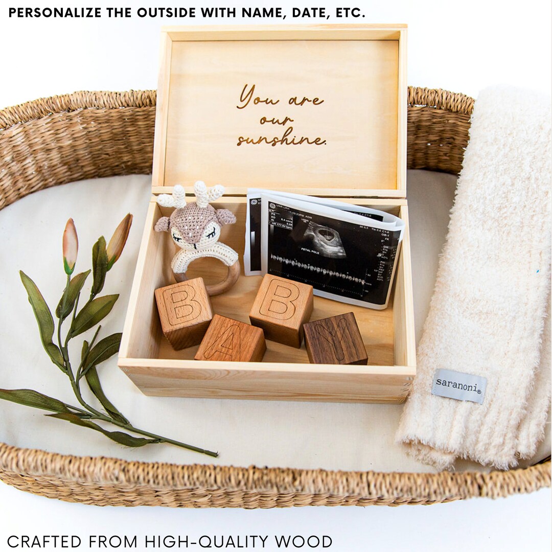 Baby Keepsake Box Baby Memory Box, Personalized Baby Box,baby Shower ...