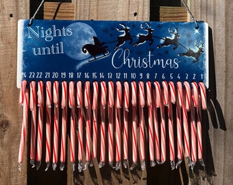 Candy Cane Countdown Snowman Christmas Countdown Advent - Etsy