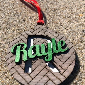 Family Tree Word Art Names Christmas Keepsake Ornament, Personalized ...