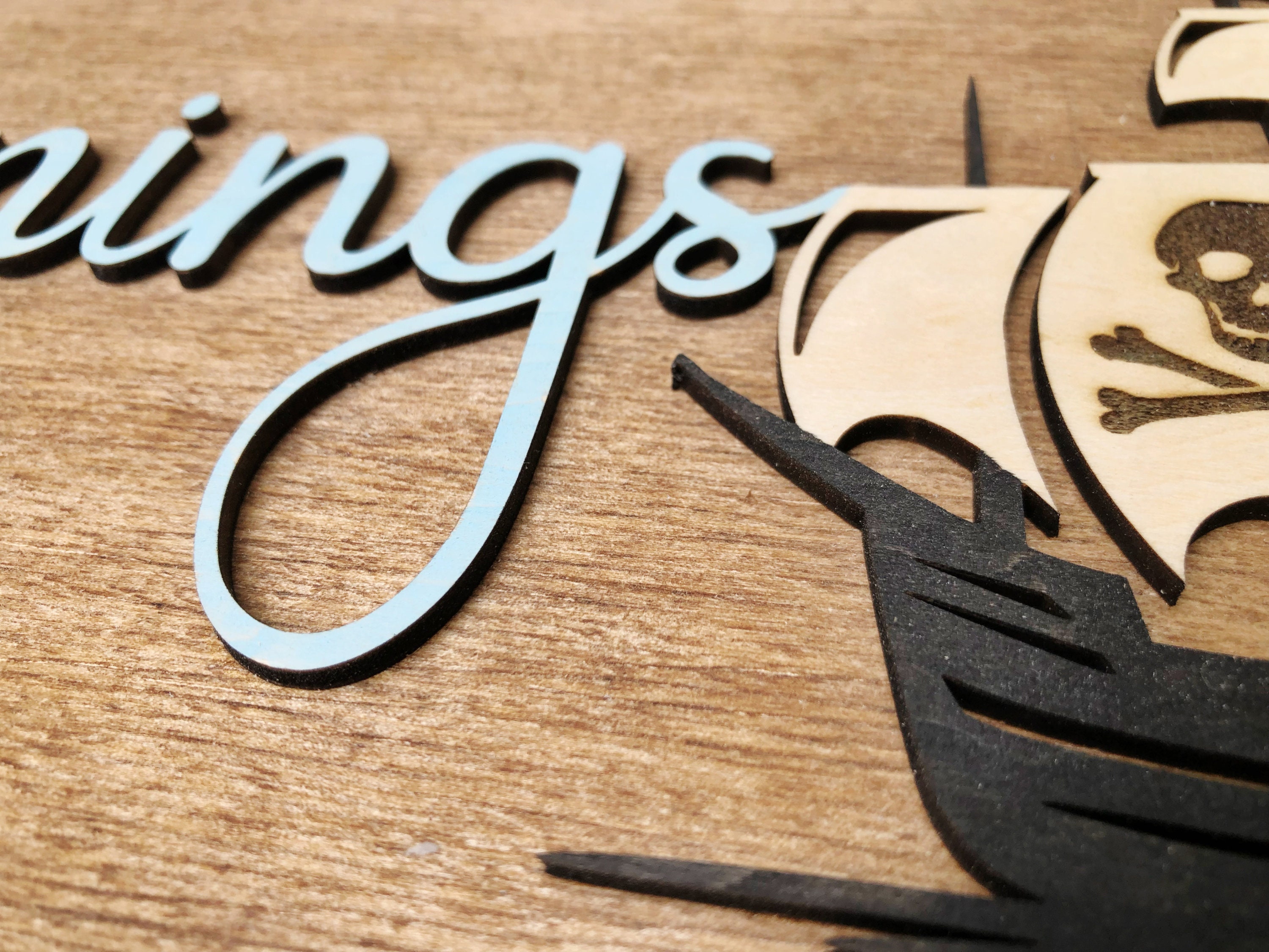 Custom Name Sign, Pirate Door Hanger, Pirate Wall Art, Under the Sea ...